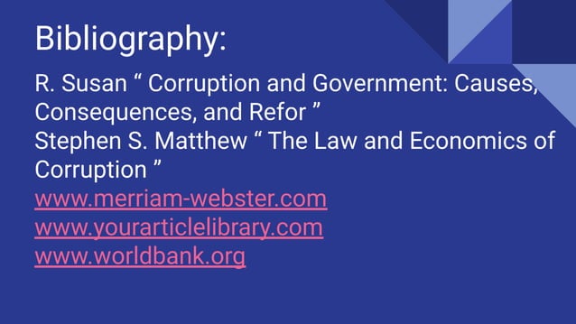 Corruption: meaning, types and it's impacts | PPT