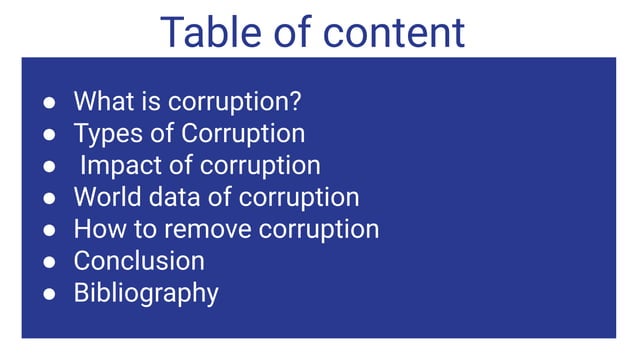 Corruption: meaning, types and it's impacts | PPT