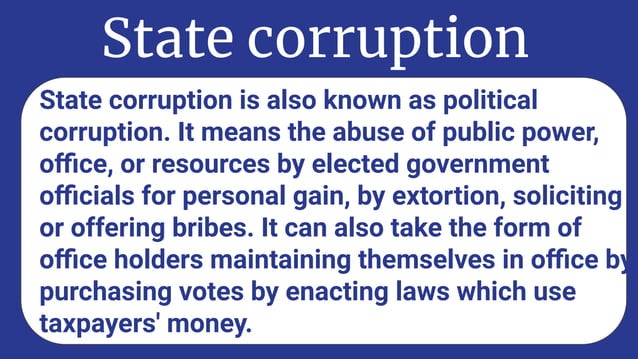 Corruption: meaning, types and it's impacts | PPT