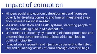 Corruption: meaning, types and it's impacts | PPT