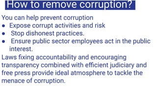 Corruption: meaning, types and it's impacts | PPT