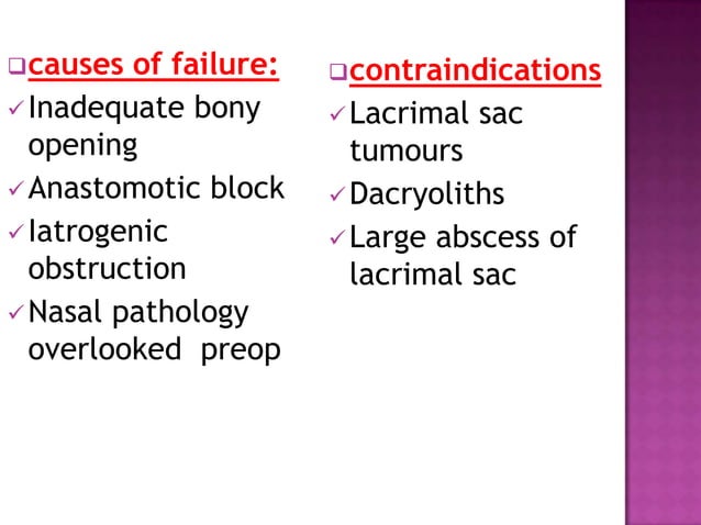 DACROCYSTORHINOSTOMY(D.C.R.)by dr.ravindra | PPTX | Ear, Nose and ...