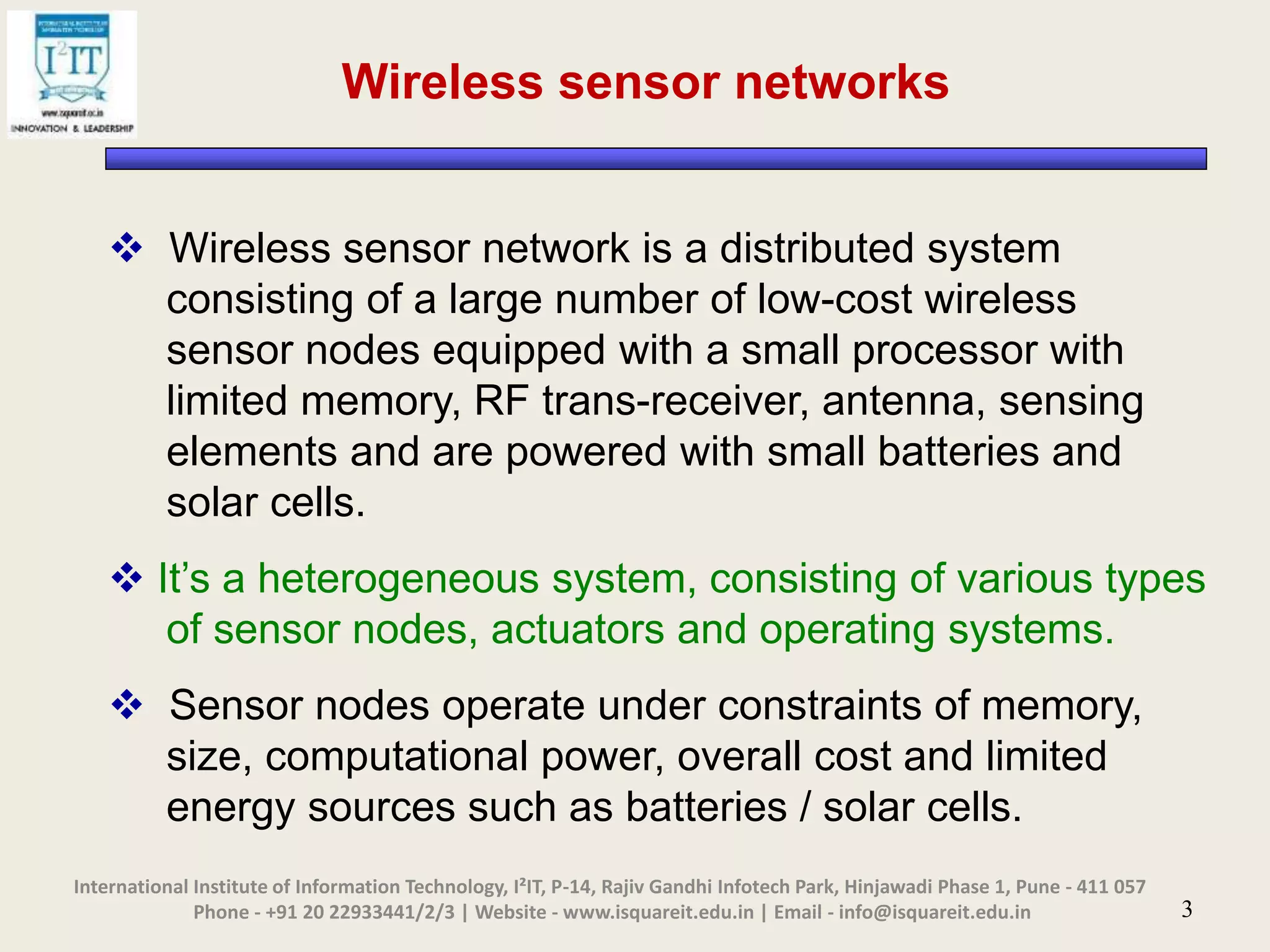Introduction to Wireless Sensor Networks (WSN) | PPTX