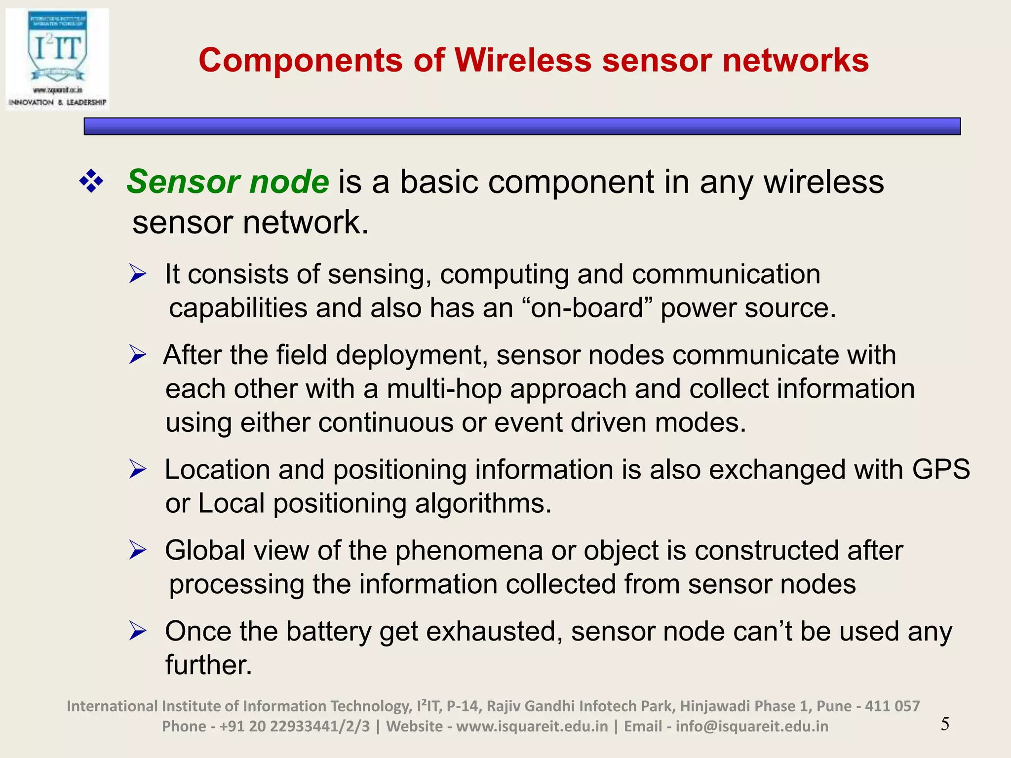 Introduction to Wireless Sensor Networks (WSN) | PPTX