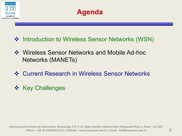 Introduction To Wireless Sensor Networks Wsn Pptx Computer Networking Computing