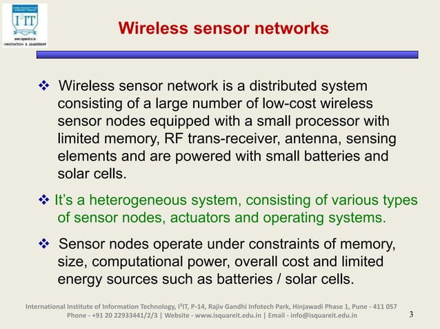 Introduction To Wireless Sensor Networks Wsn Pptx Computer Networking Computing