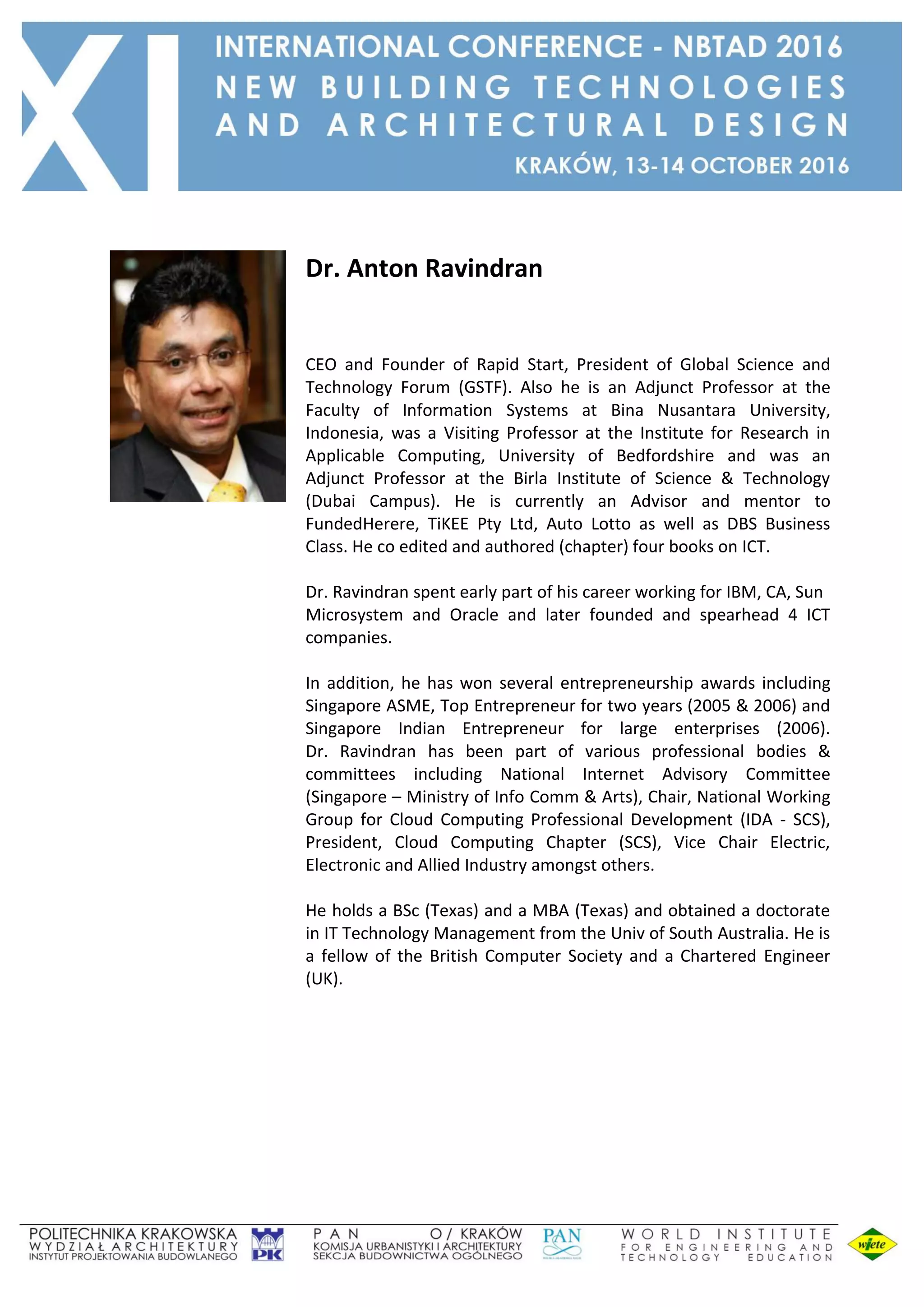 Dr. Anton Ravindran | PDF