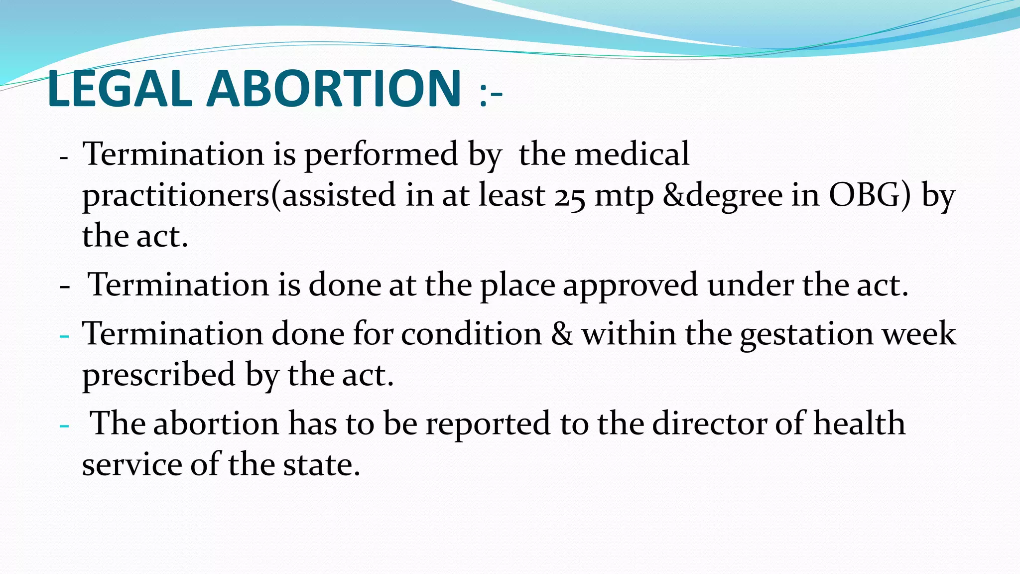 medical termination of pregnancy | PPTX