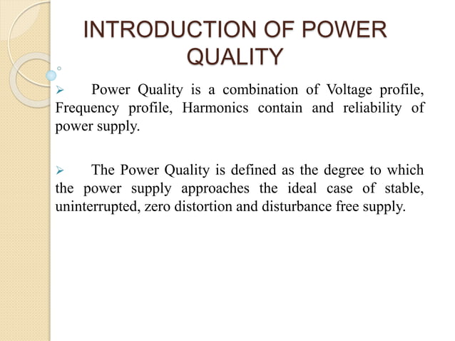 POWER QUALITY IMPROVEMENT | PPTX