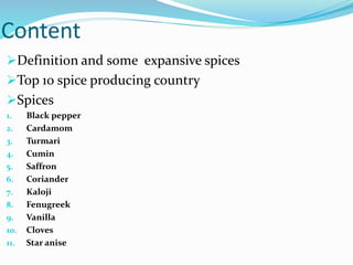 Role of spices in human health | PPT