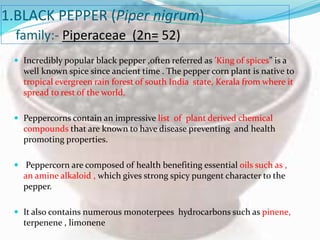 Role of spices in human health | PPT