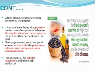 Role of spices in human health | PPTX