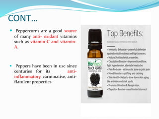 Role of spices in human health | PPTX