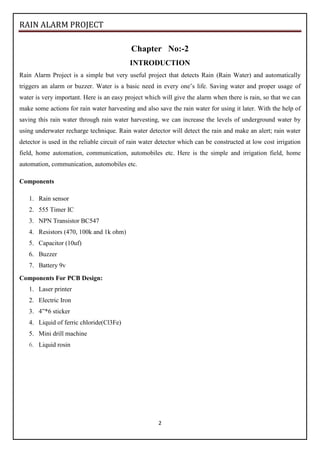 report on rain alarm project | PDF