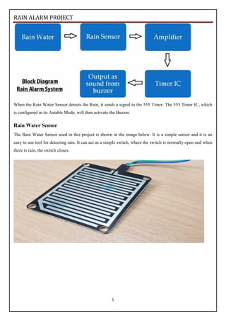 report on rain alarm project | PDF