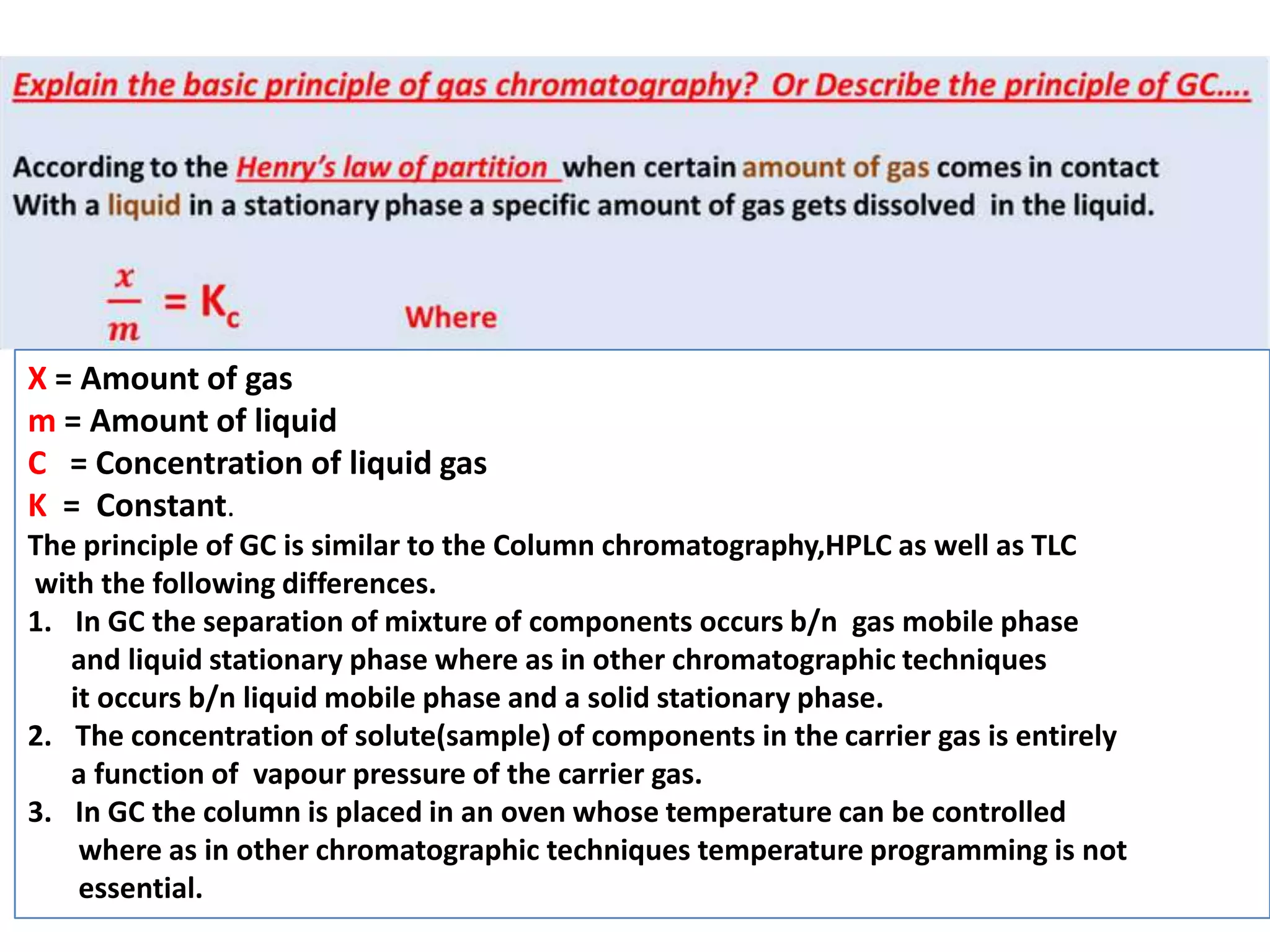 GASSCHROMATOGRAPHY, ADVANCED STUDY OF THE FOLLOWING AND THEIR ...