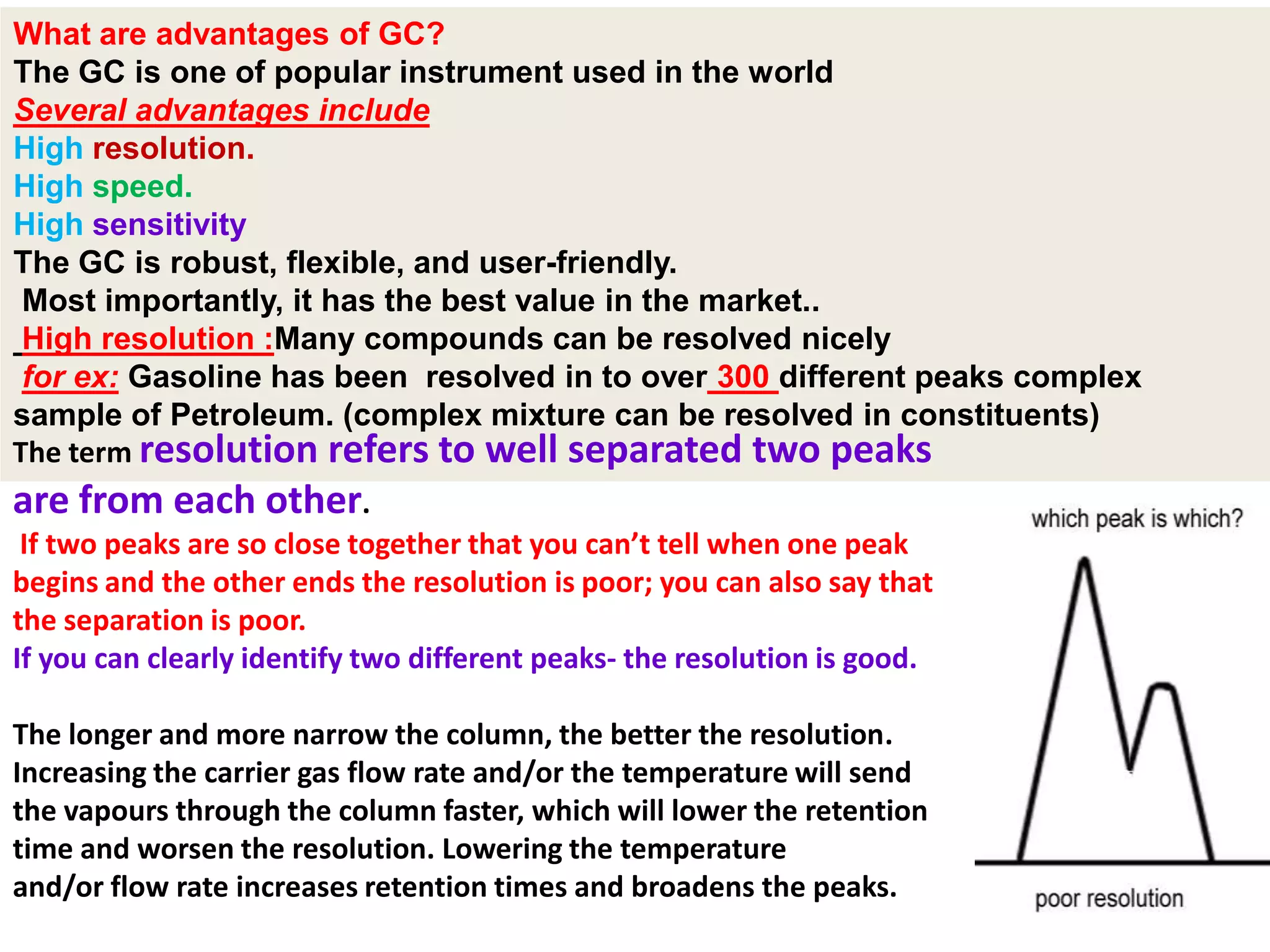 GASSCHROMATOGRAPHY, ADVANCED STUDY OF THE FOLLOWING AND THEIR ...