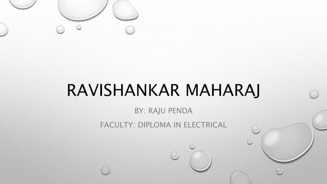 Ravishankar maharaj | PPT