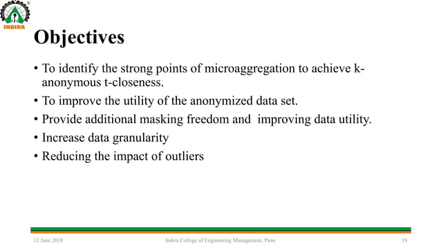 Enhanced Privacy Preserving Access Control in Incremental Data using microaggregation | PPT