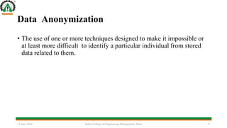 Enhanced Privacy Preserving Access Control in Incremental Data using microaggregation | PPT