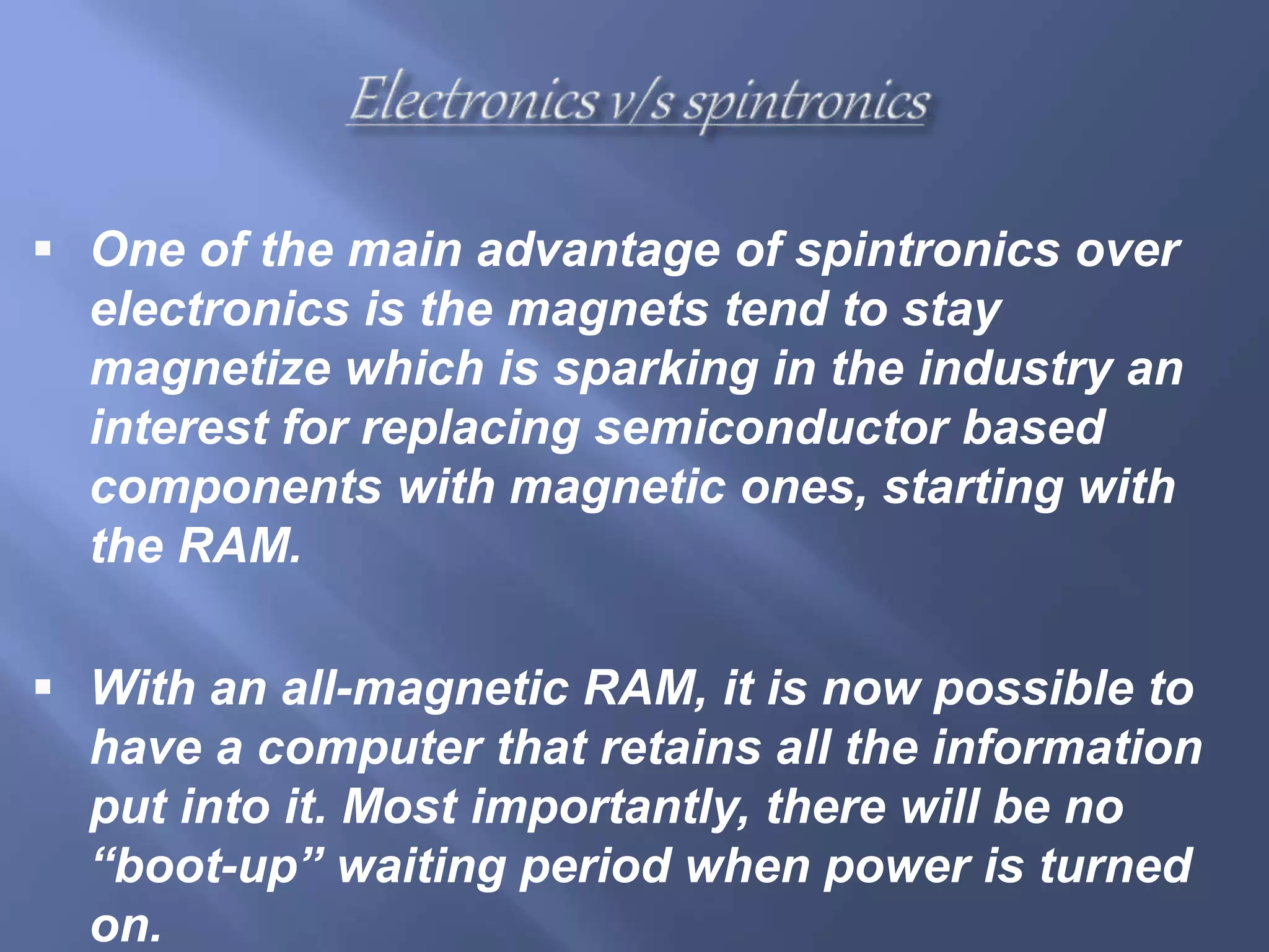 Spintronics presentation | PPTX