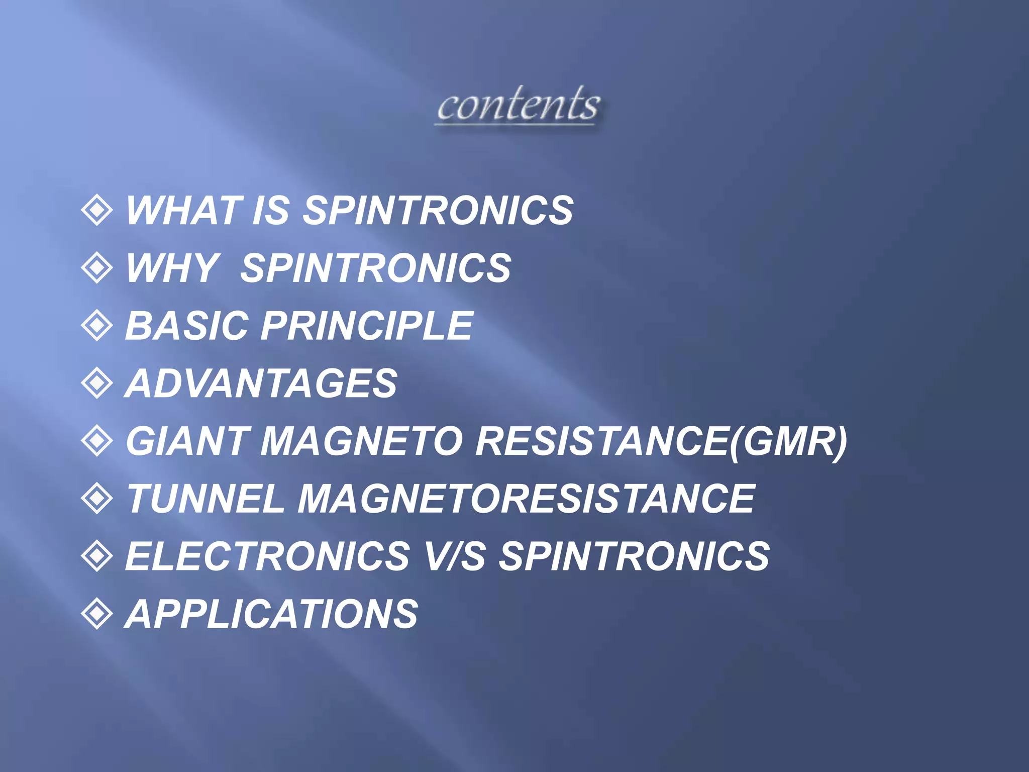 Spintronics presentation | PPTX