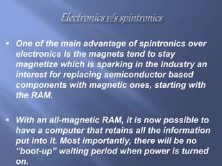 Spintronics presentation | PPTX