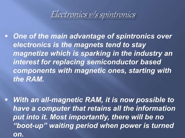 Spintronics presentation | PPT