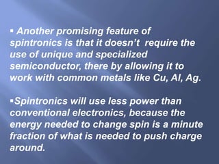 Spintronics presentation | PPTX