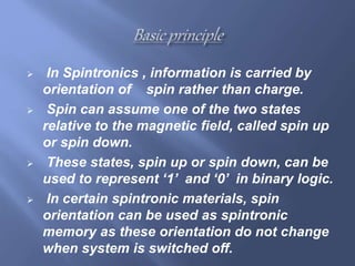 Spintronics presentation | PPT