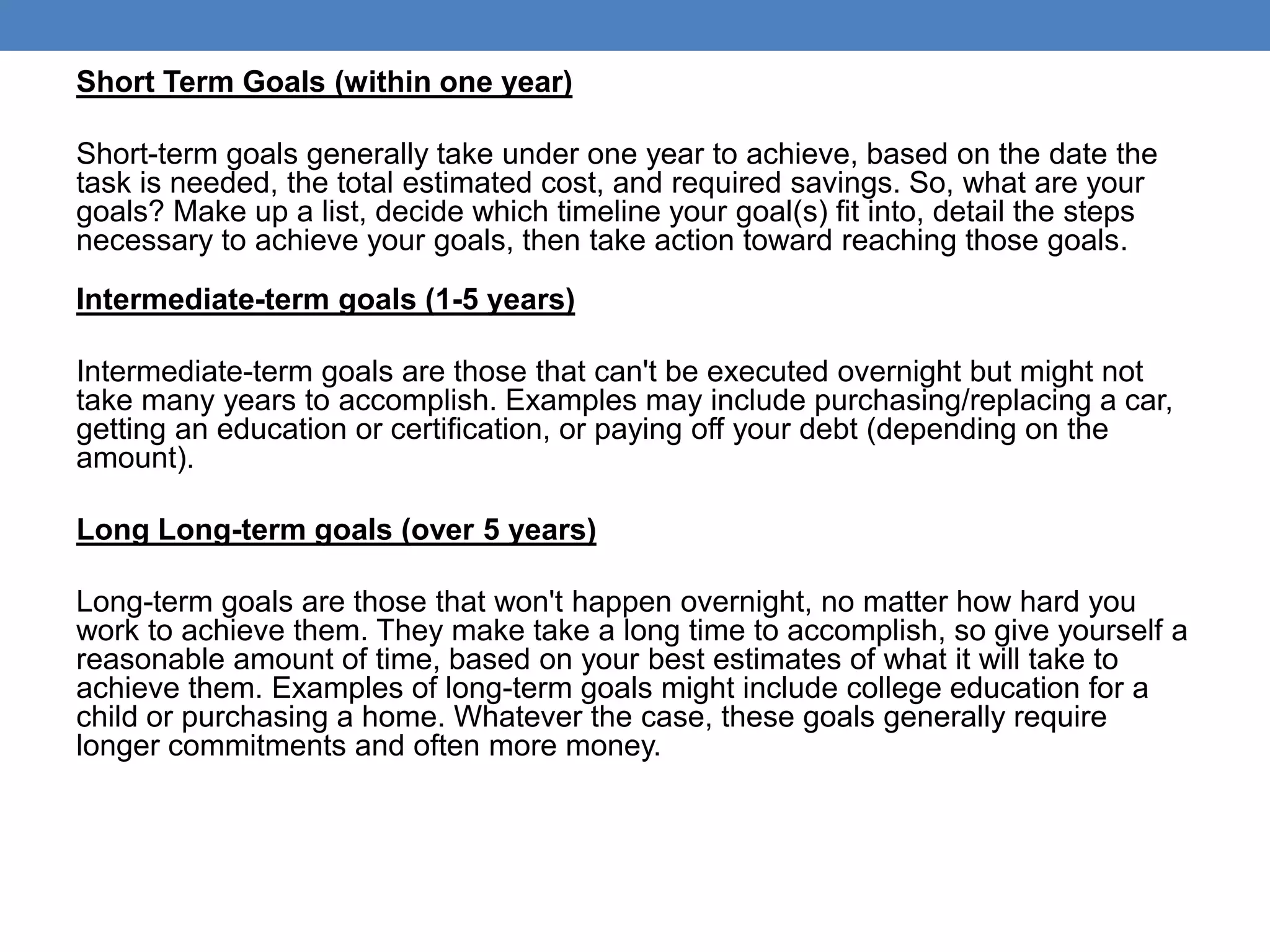 goal setting | PPTX