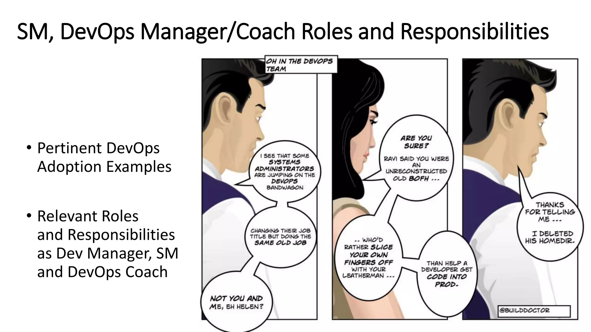 Ravi Tadwalkar as SM/DevOps/management/Coach | PPT