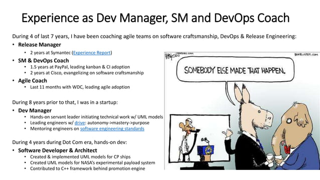 Ravi Tadwalkar as SM/DevOps/management/Coach | PPT