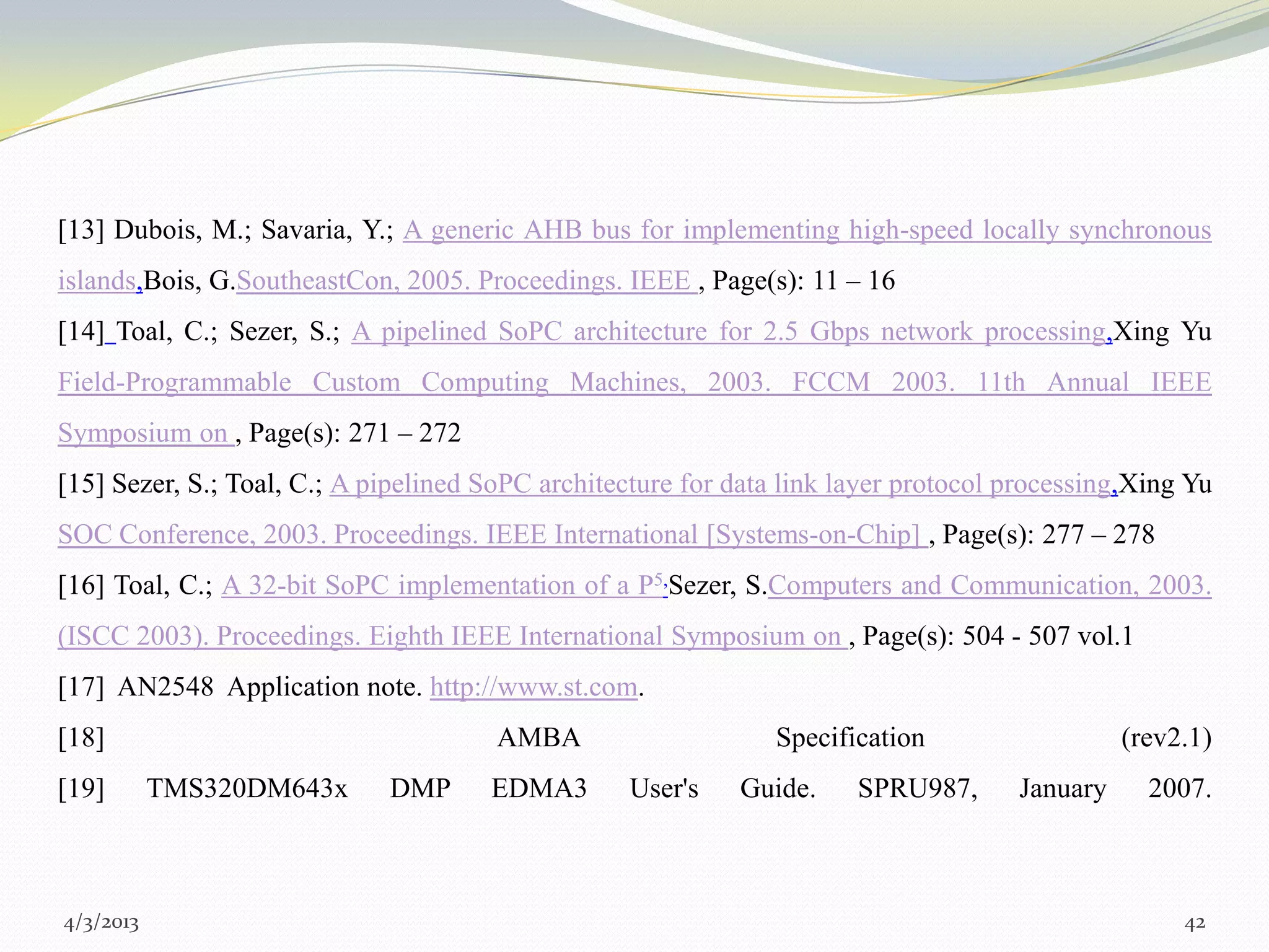 Design and Implementation of an Advanced DMA Controller on AMBA-Based SoC | PPTX