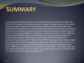 Design and Implementation of an Advanced DMA Controller on AMBA-Based ...