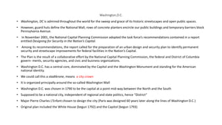 Urban Design:of washington DC,River front development | PPTX