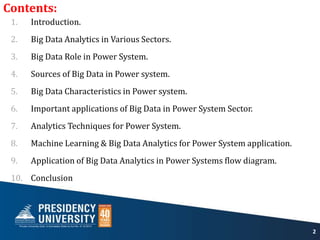 Role of Big Data Analytics in Power System Application Ravi v angadi ...