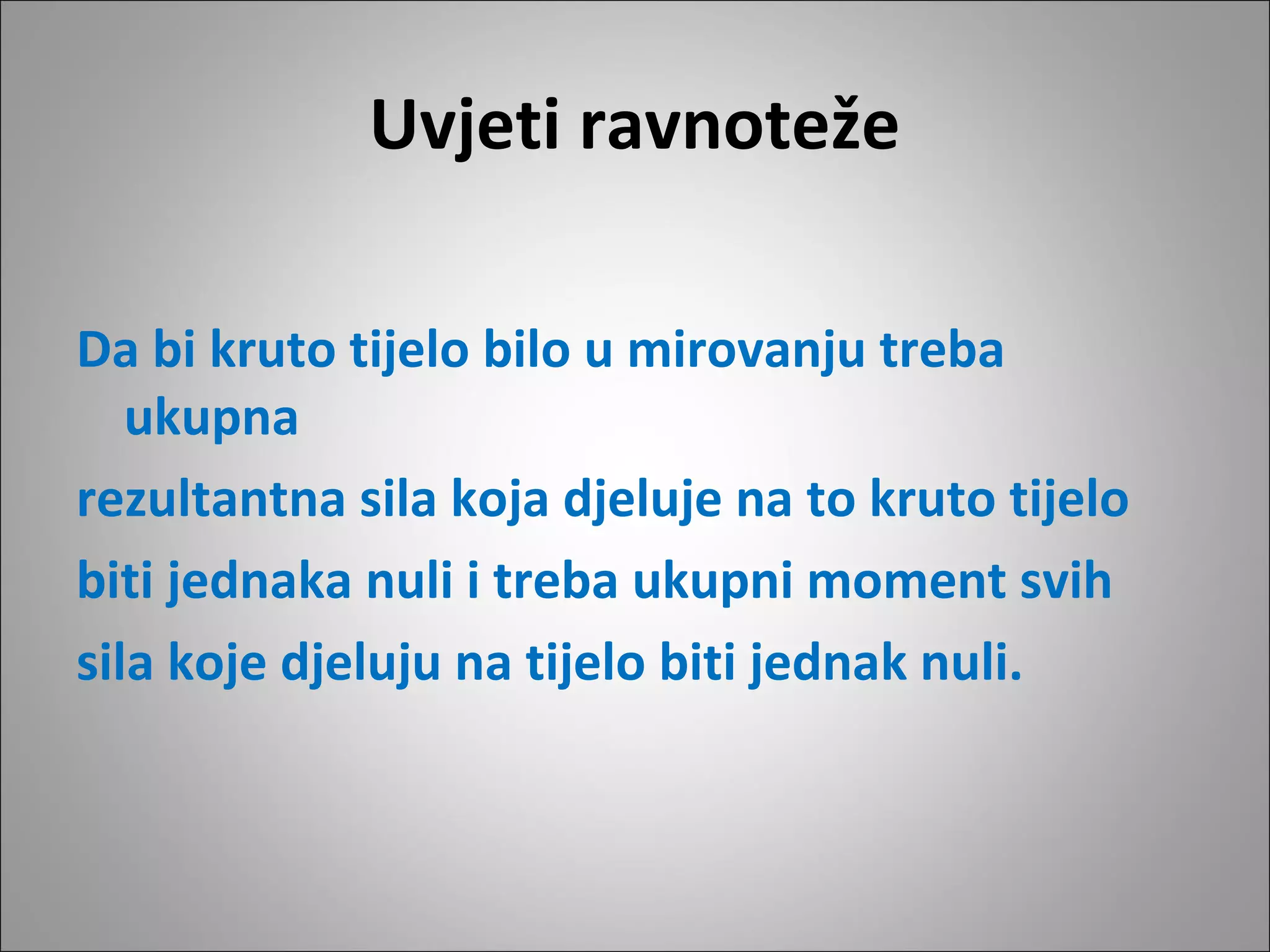 Ravnoteža krutog tijela 20 | PPT