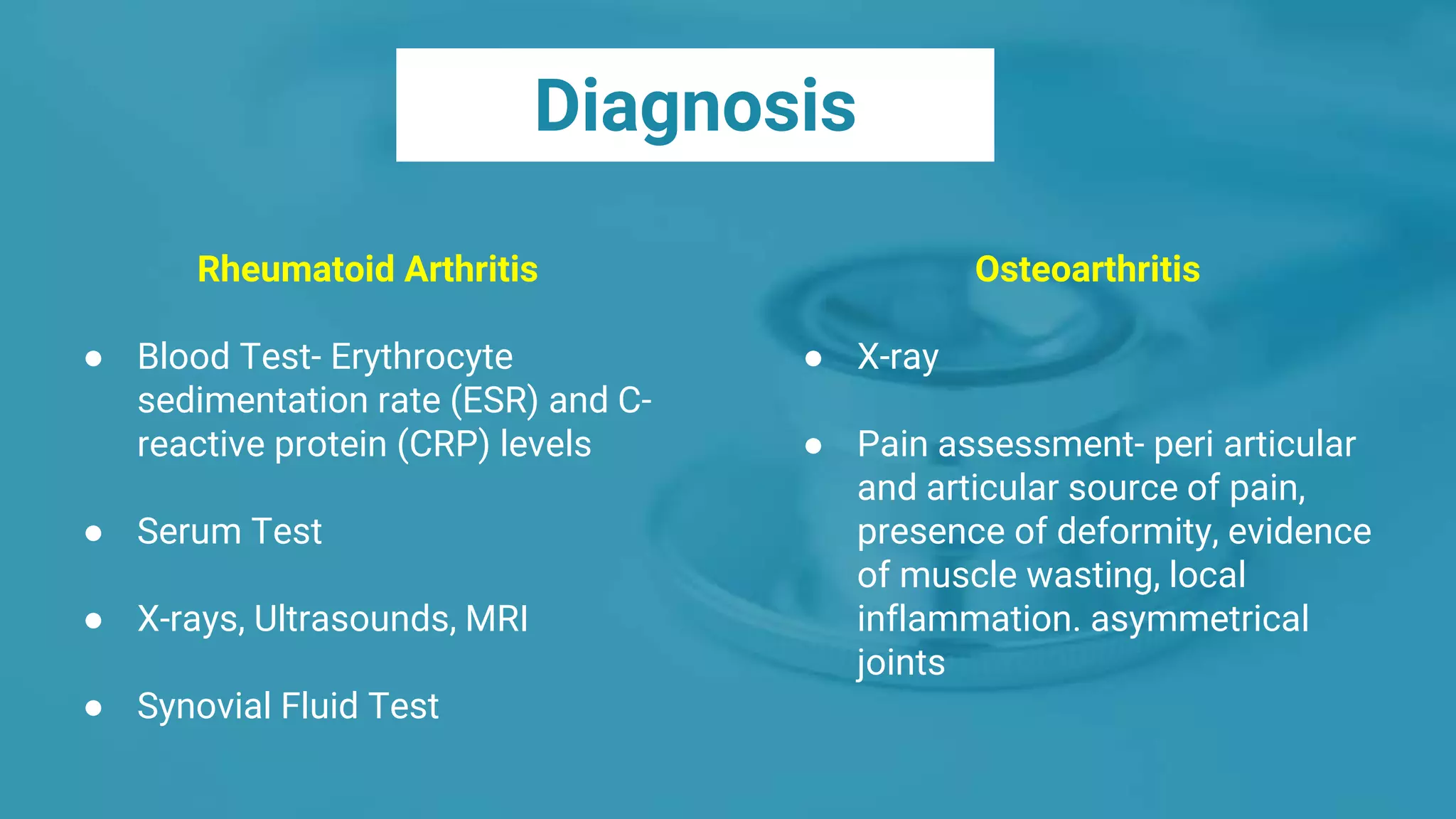 Rheumatoid Arthritis vs Osteoarthritis | PPTX
