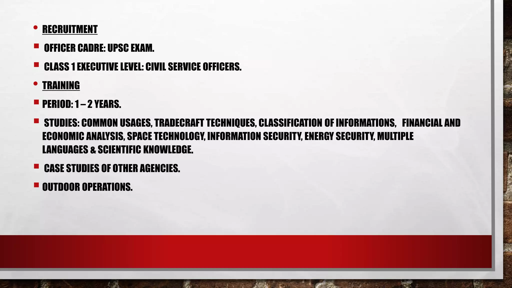 Raw- Research & Analysis Wing | PPTX