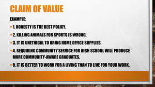 Reading and Writing RAW-CLAIM-OF-VALUE.pptx