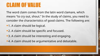 Reading and Writing RAW-CLAIM-OF-VALUE.pptx