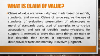 Reading and Writing RAW-CLAIM-OF-VALUE.pptx