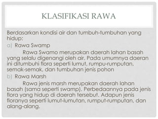 Rawa dan daerah aliran sungai (das) | PPTX