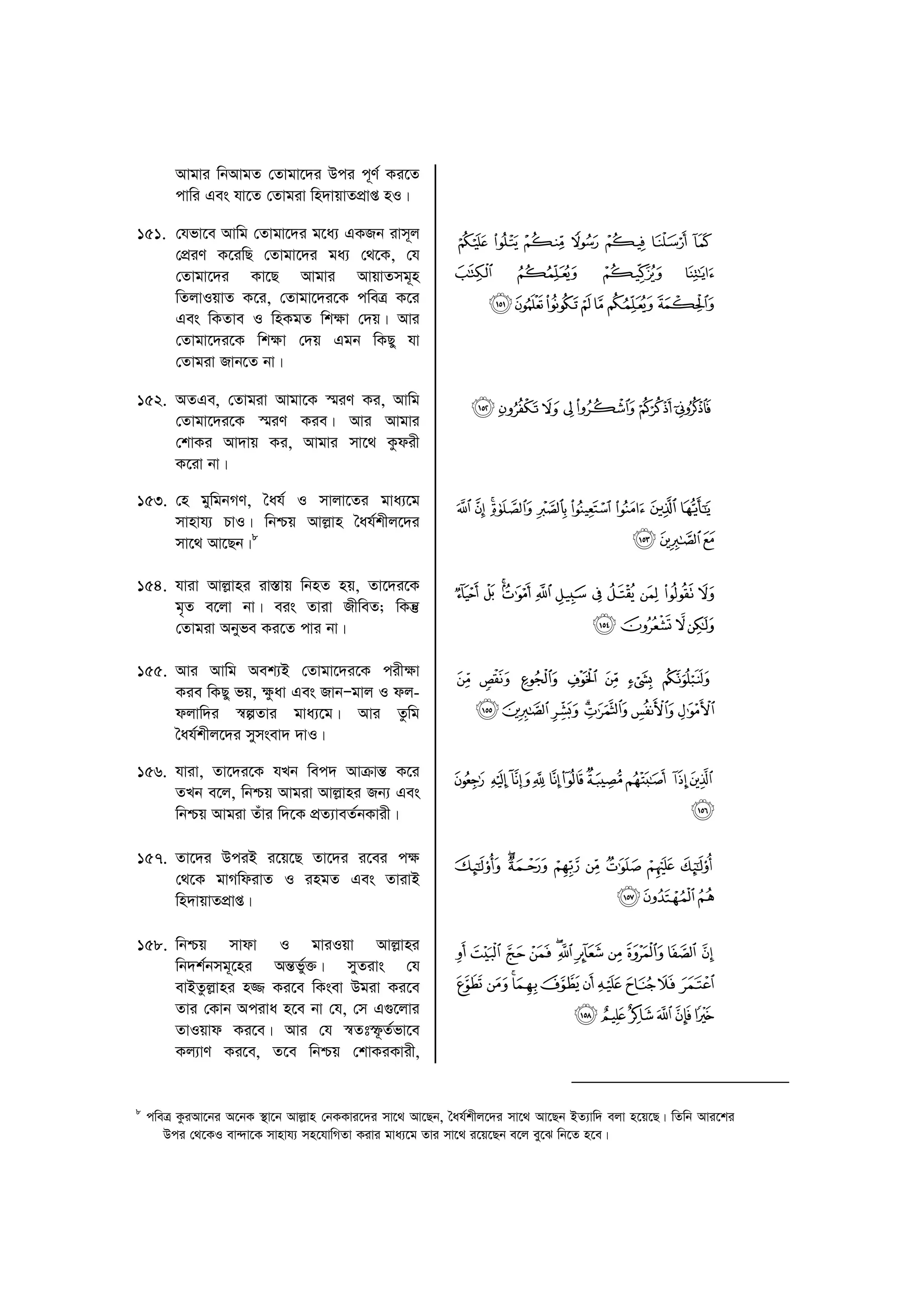 Rawai Al-bayan, Translation of the Meaning of the Quran in the Bengali ...
