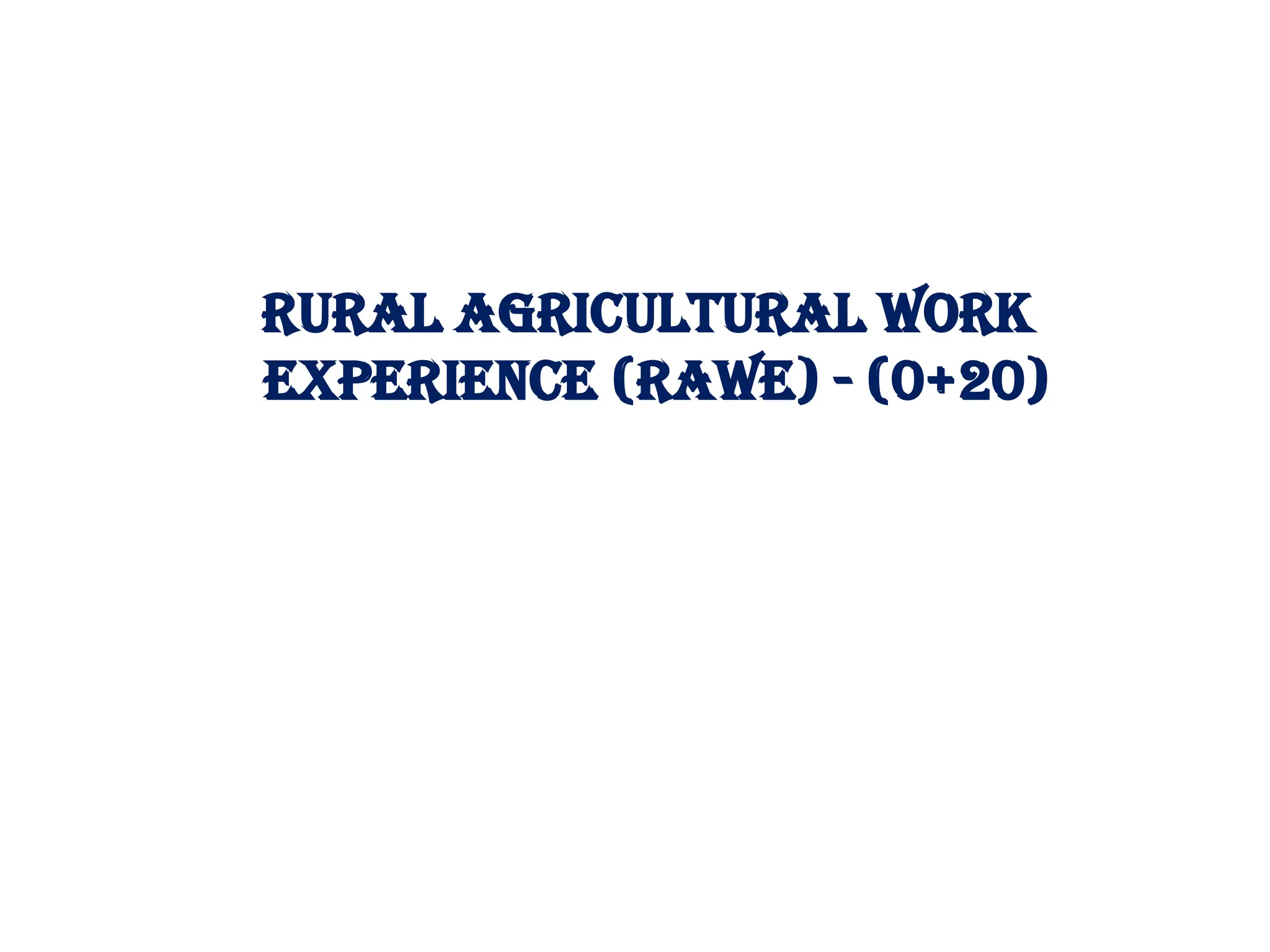 rawe-orientation program about IPM PPT SHARE | PPTX