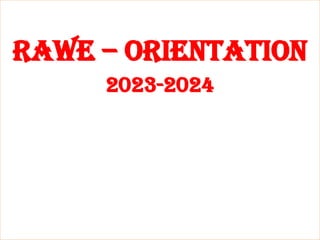 rawe-orientation program about IPM PPT SHARE | PPT