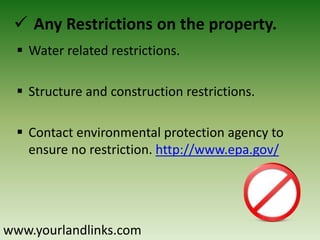 Raw land investment checklist finalpptx | PPTX