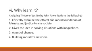 Rawls’ Theory of Justice Ethics Gened sub | PPT