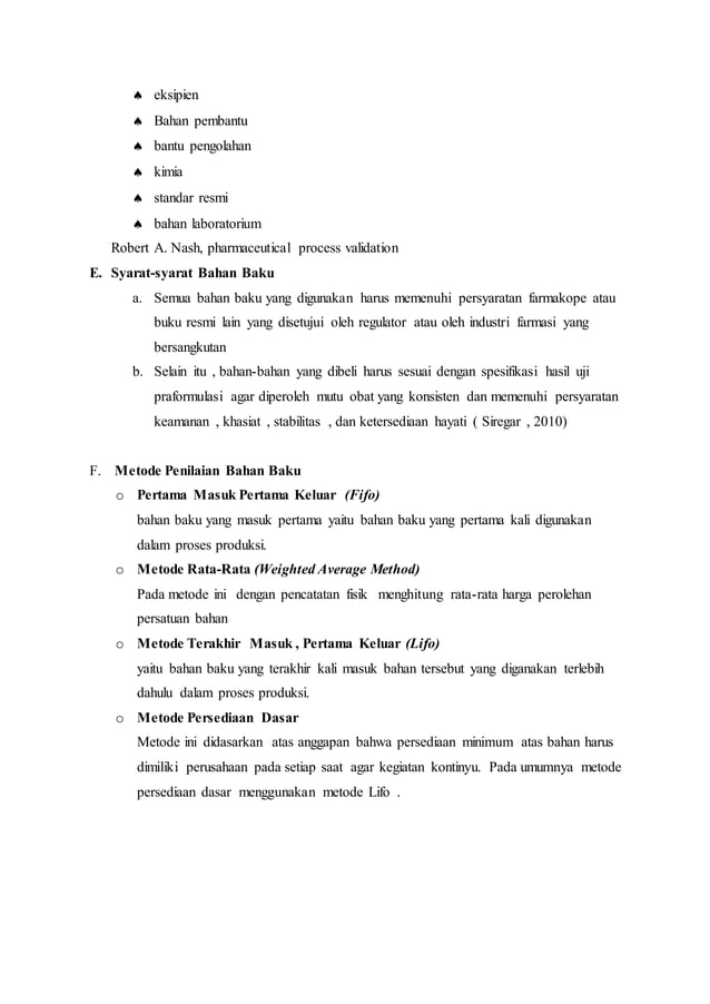 Raw material validation | PDF